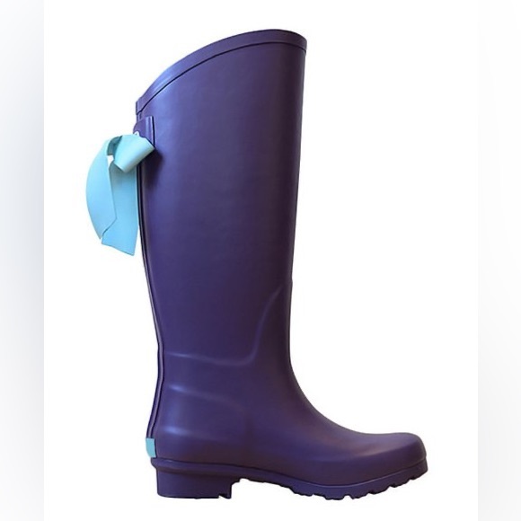Lemon | Shoes | Lemon Legwear Berry Purple Ribbon Tall Rain Boot | Poshmark